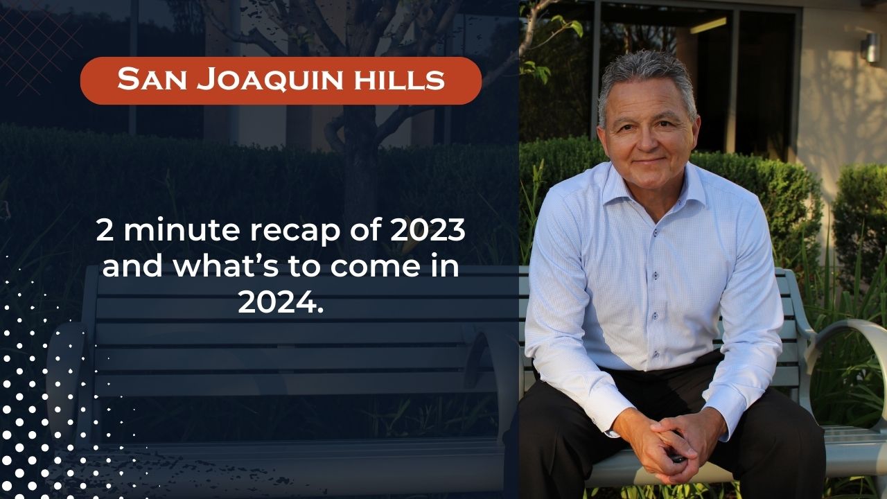 San Joaquin Hills 2023 recap and what's to come for 2024. - Joe Duenas